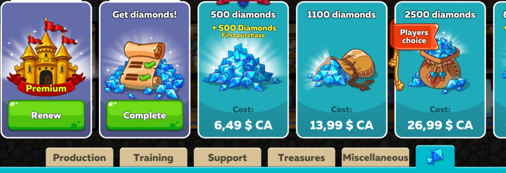 Hustle Castle : Free to Play Diamond Gathering Tips - HustlePedia